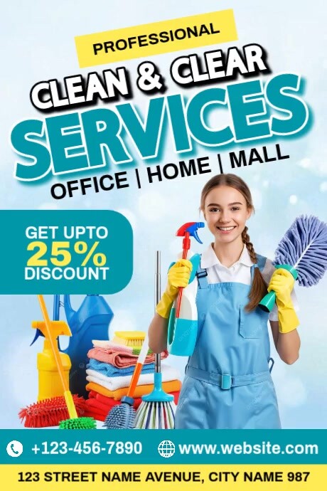 Professional Cleaning Services Template | PosterMyWall