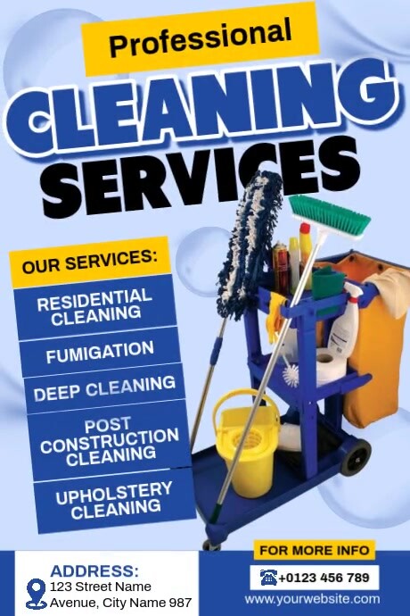 Professional Cleaning Services Template | PosterMyWall