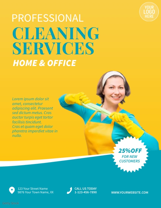 Professional Cleaning Services Flyer Template | PosterMyWall