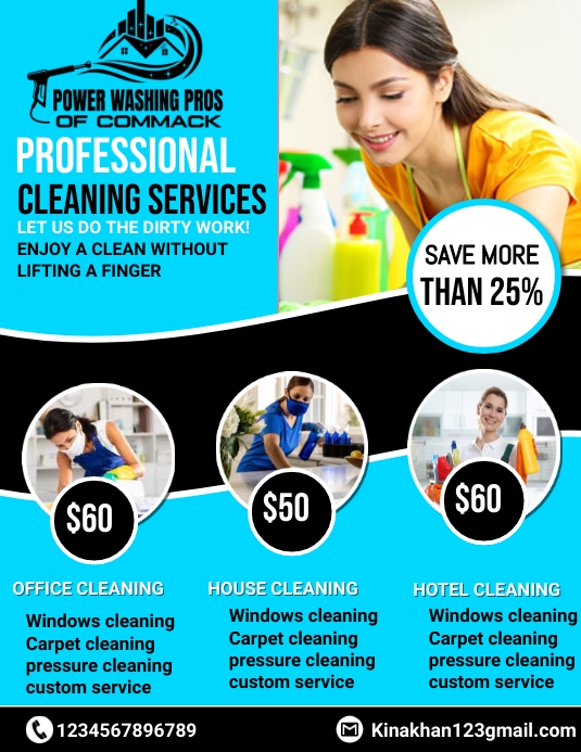 Modèle Professional Cleaning Services Flyer Template | PosterMyWall