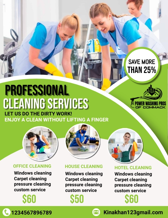 Copy of Professional Cleaning Services Flyer Template | PosterMyWall