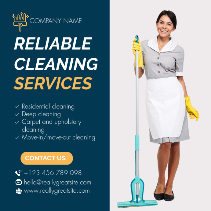 Copy of Professional Cleaning Services Poster Template | PosterMyWall