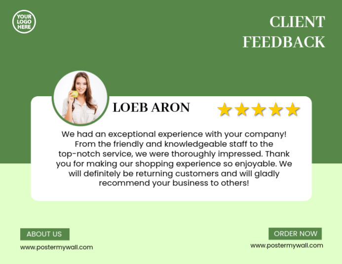Professional Client Review Template Flyer (us Letter) | PosterMyWall