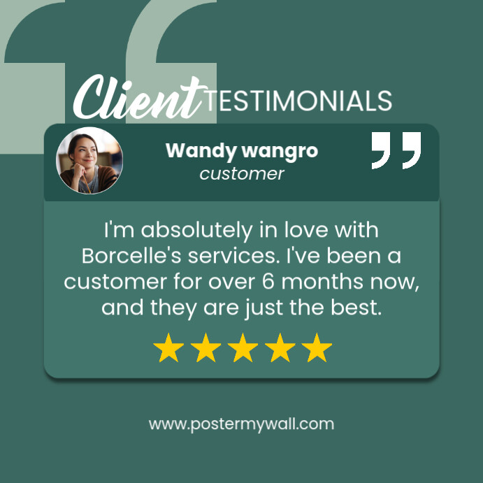 Professional Client Review Template Instagram Post | PosterMyWall