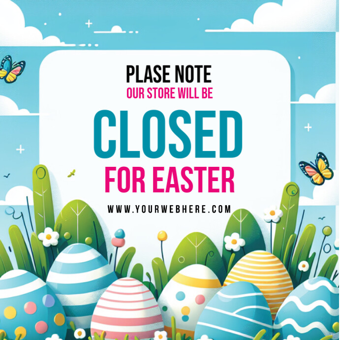 Professional Closed For Easter Ad Template Instagram Post | PosterMyWall
