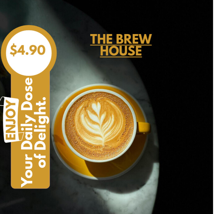 Professional Coffee Ads Instagram Post Template | PosterMyWall