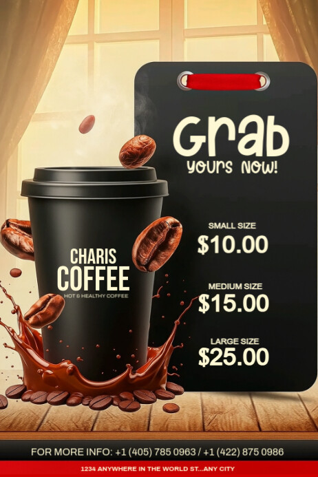 Copy of Professional Coffee Shop Menu Poster | PosterMyWall