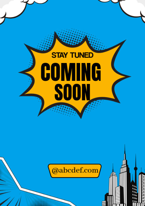 Professional Coming Soon A4 Template | PosterMyWall