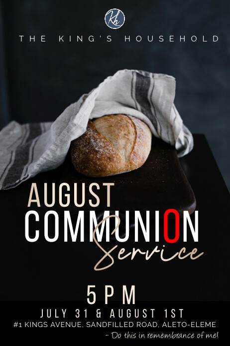 Modèle Professional Communion service flyer | PosterMyWall