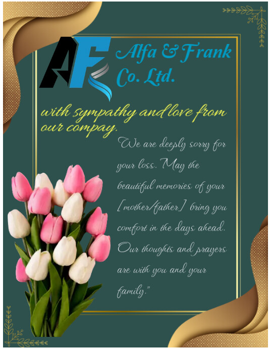 Professional Condolence Card Flyer (us Letter) Template | PosterMyWall