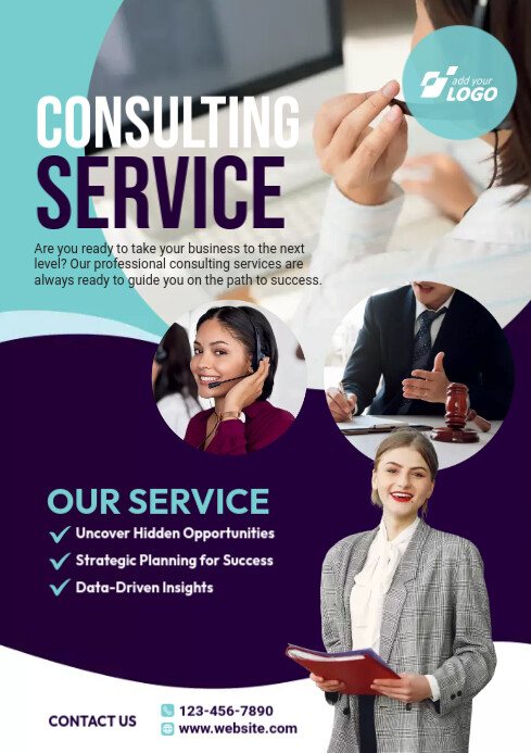 professional consulting flyer template | PosterMyWall