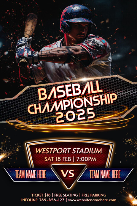 Copy of Professional Cool Baseball Championship Poster | PosterMyWall