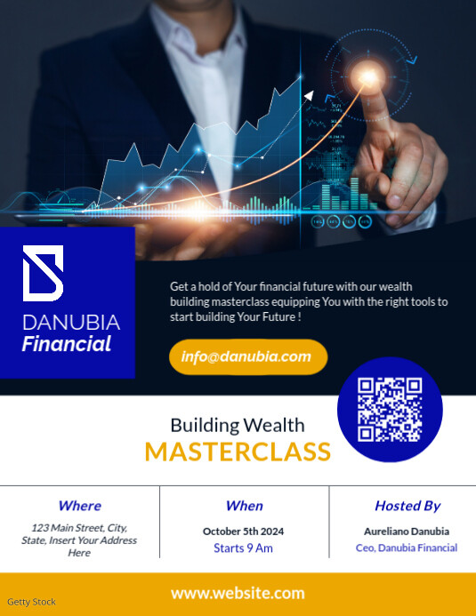 Copy of Professional Corporate Building Wealth Masterclass Flyer (us Letter) | PosterMyWall