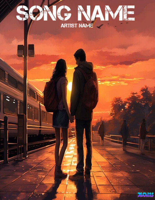 Professional Couple Love Album Cover Flyer (us Letter) เทมเพลต ...