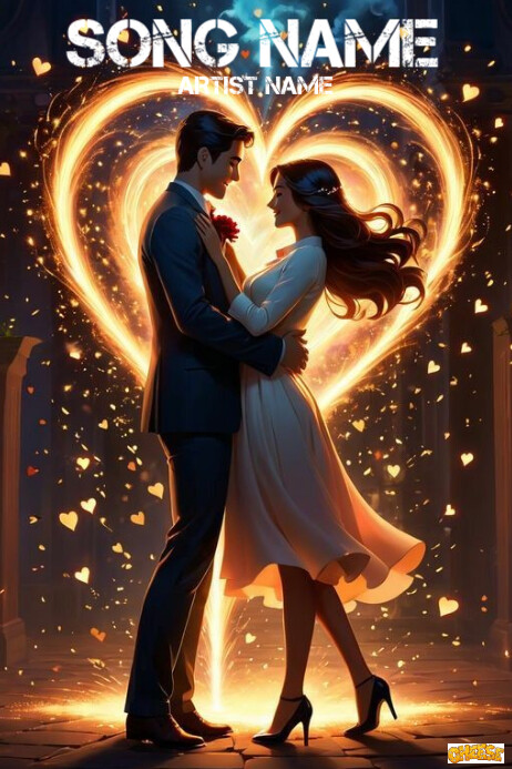 Professional Couple Love Song Album Cover Poster Template | PosterMyWall