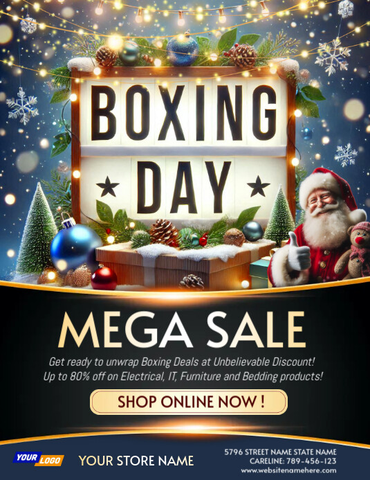 Professional Creative Boxing Day Sale Event Flyer | PosterMyWall