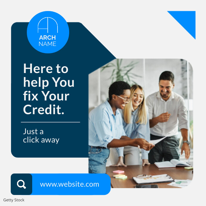 Professional Credit Repairs Services advertis Template | PosterMyWall