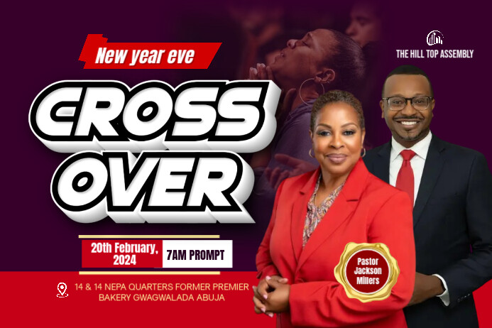 Professional Crossover Banner 4' × 6' Template | PosterMyWall