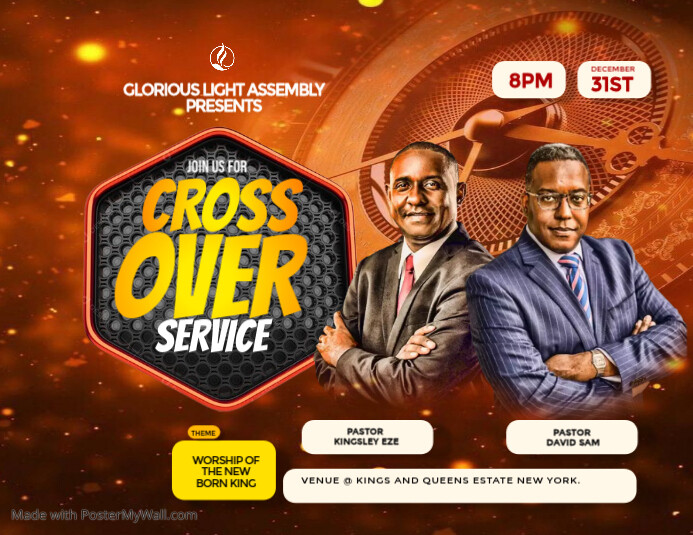 Professional Crossover Church Flyer/ Crossover Design, Christmas Carol, Christmas Church Service ...