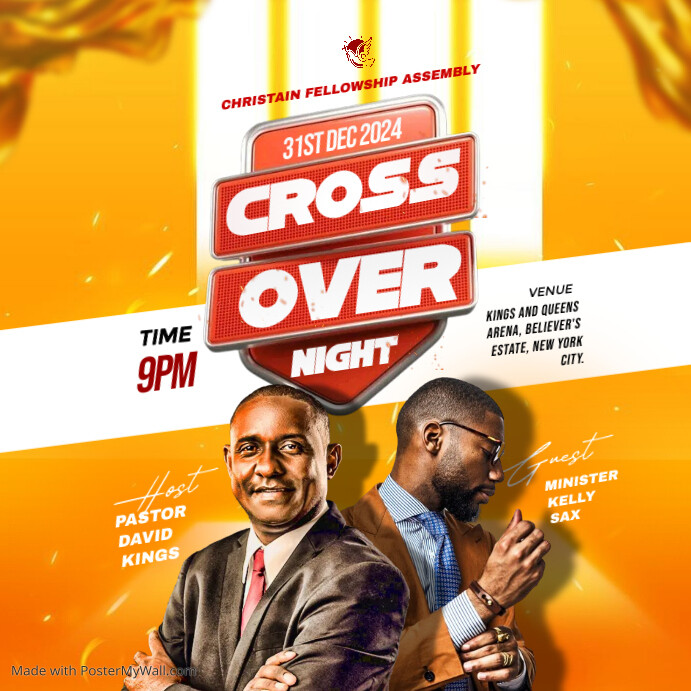 Professional Crossover Church Flyer/ Crossover Design, Christmas Carol, Christmas Church Service ...