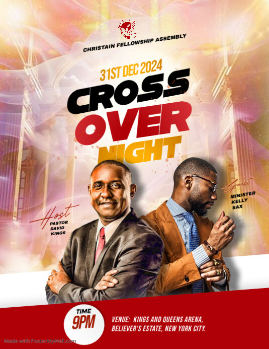 Copy of Professional Crossover Church Flyer/ Crossover Design ...