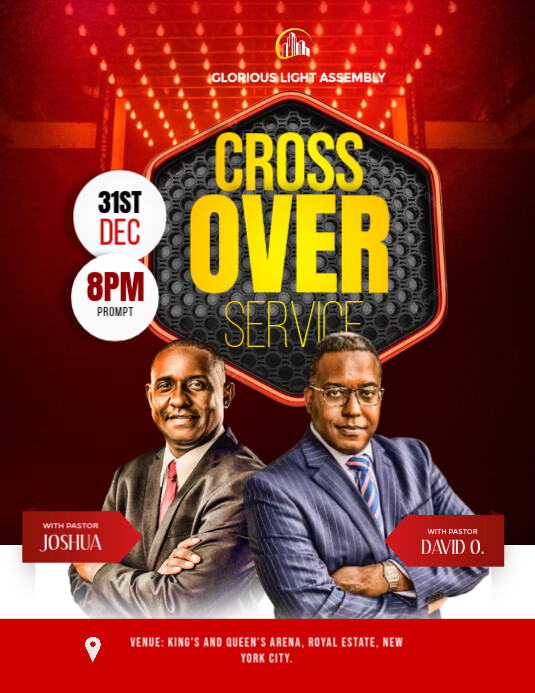 Professional Crossover Church Flyer New Year,church, Church Banner ...