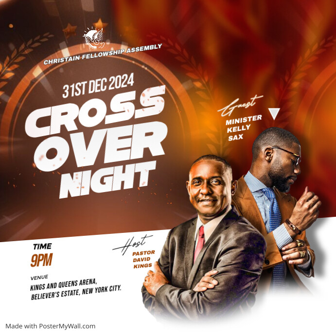 Professional Crossover Church Flyer New Year,church, Church Banner ...