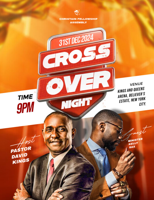 Plantilla de Professional Crossover Church Flyer New Year,church ...