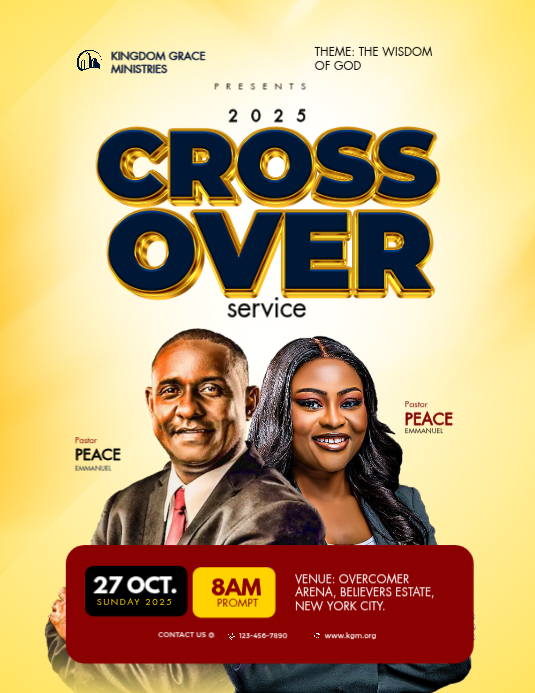 Copy of Professional Crossover Night Flyer, Watch Night Church Event ...