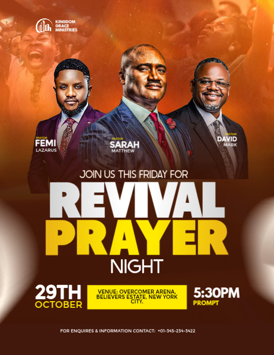 Professional Crossover Service, Church, Revival Prayer Worship And Praise, Sunday Service Flyer ...