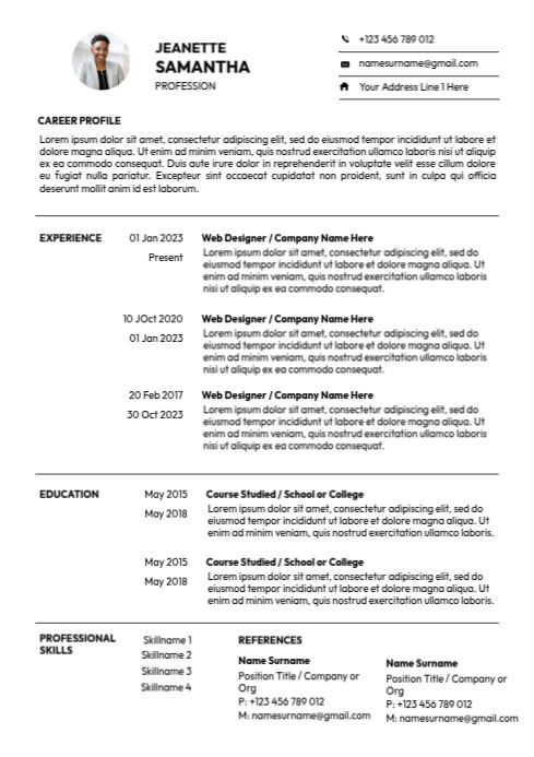 Copy of Professional CV Resume | PosterMyWall
