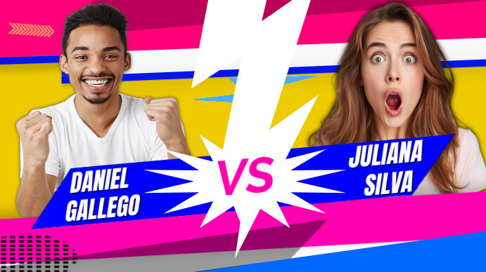 Plantilla de Professional Daniel Gallego Versus Juliana Y | PosterMyWall