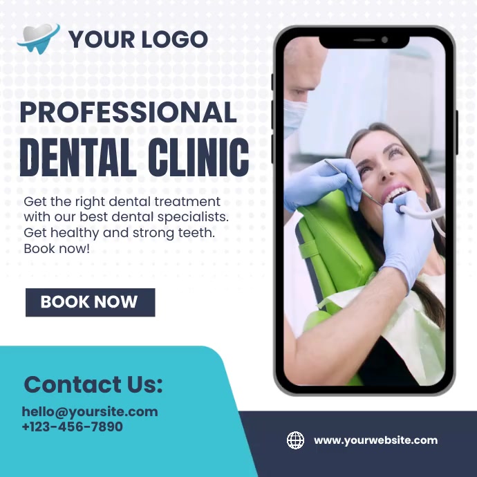 Professional Dental Clinic Ads Template | PosterMyWall