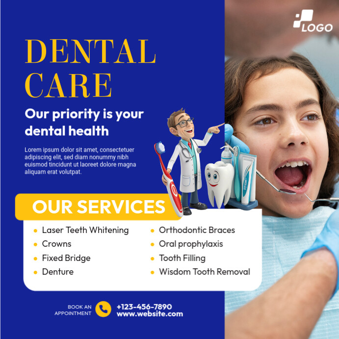Copy of Professional Dentist Ad Template | PosterMyWall