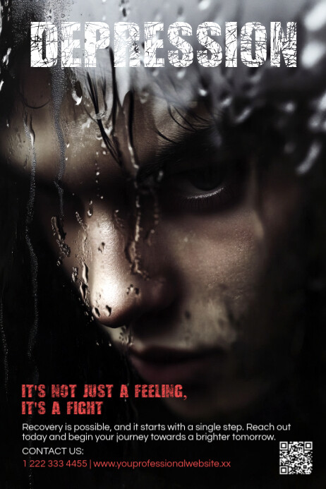 Professional Depression Poster Template | PosterMyWall