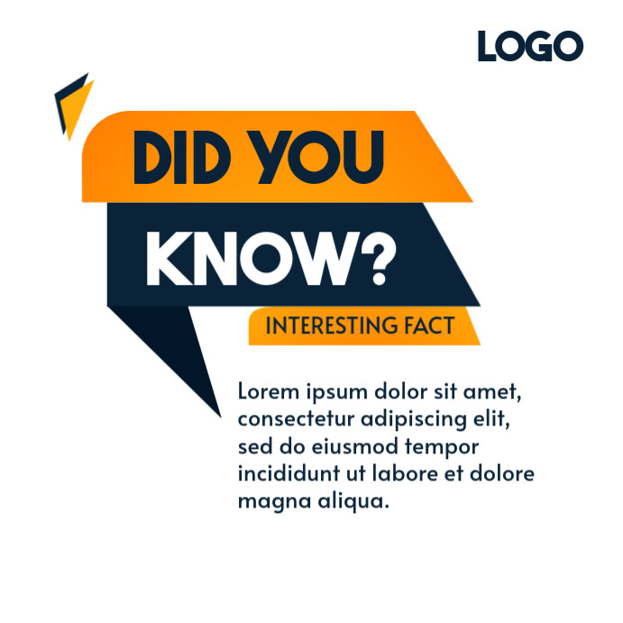 Professional Did You Know Instagram Post Template | PosterMyWall