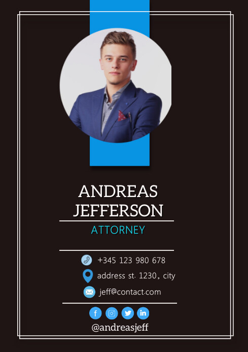 Plantilla de Professional Digital Business Card A4 | PosterMyWall