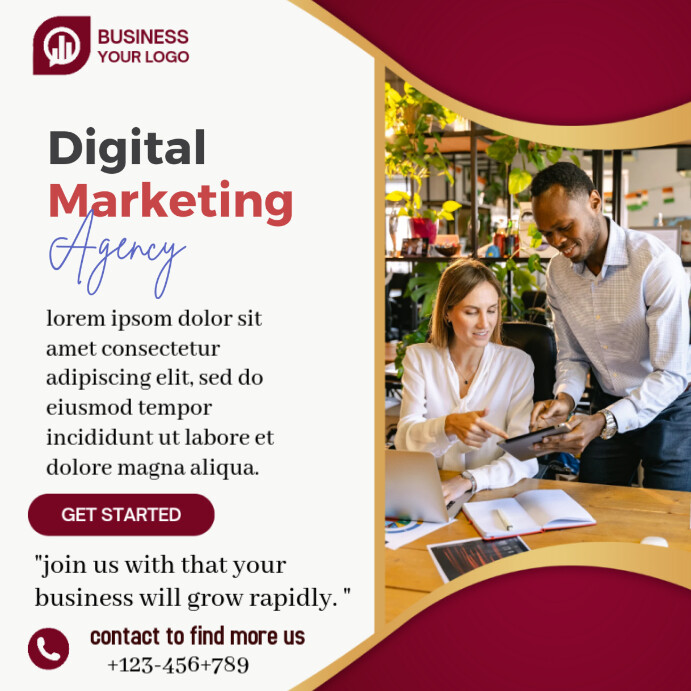 Professional Digital Marketing Instagram Post Template | PosterMyWall