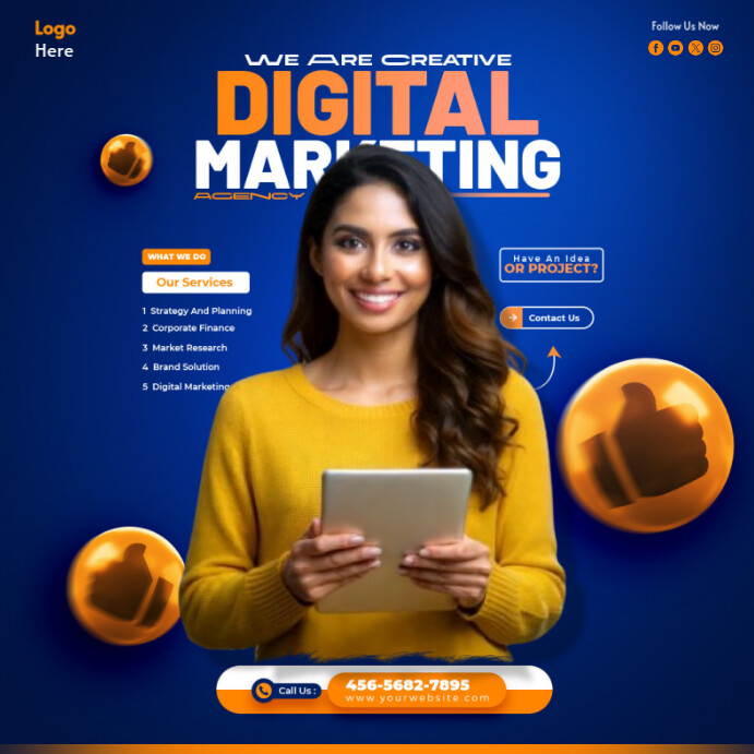 Professional Digital Marketing Instagram Post Template | PosterMyWall