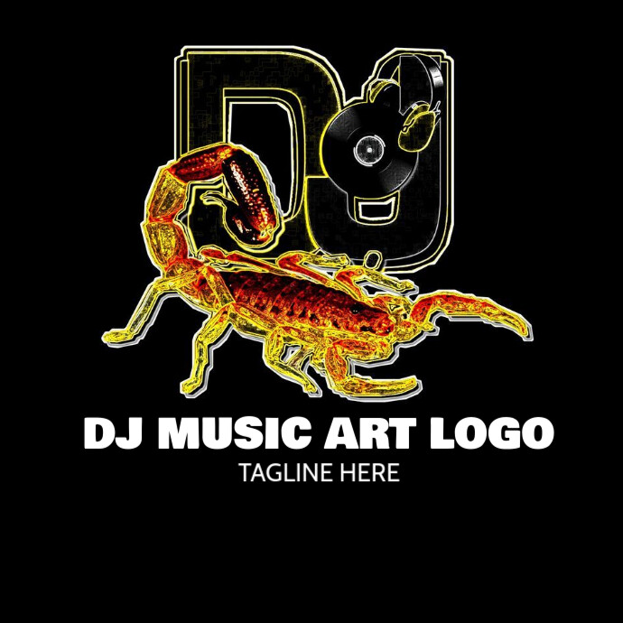 Professional Dj Music Art Logo DESIGN Template | PosterMyWall