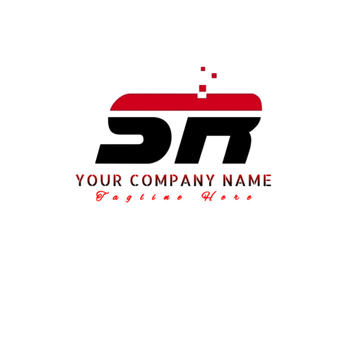 Professional Download Sr S R Alphabet Letter Logo Combination In Red ...