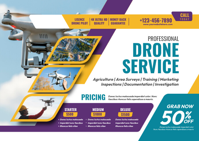 Professional Drone Service Flyer Template | PosterMyWall