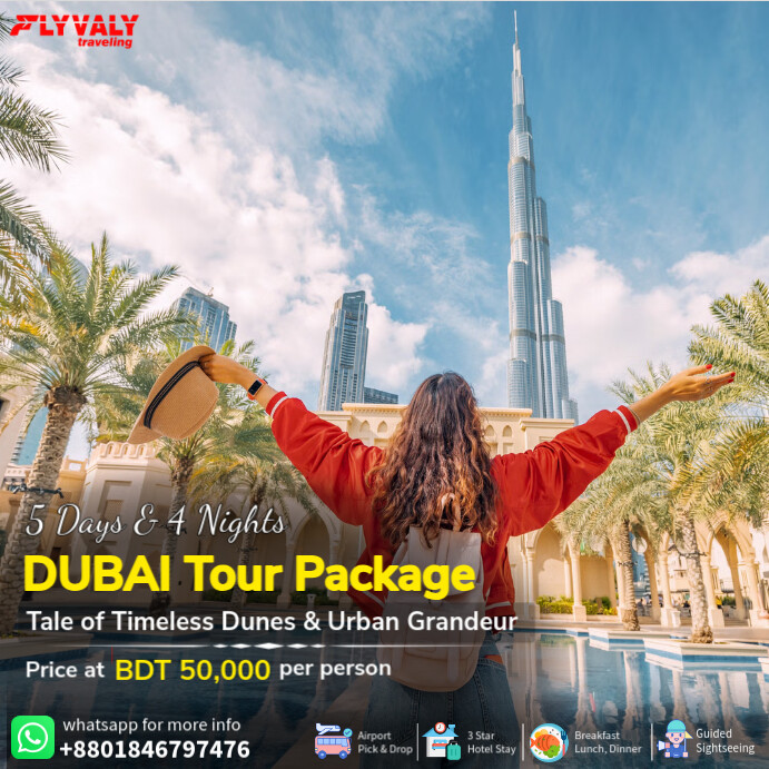 Copy of Professional Dubai Tour Package Ads Design Template Instagram ...