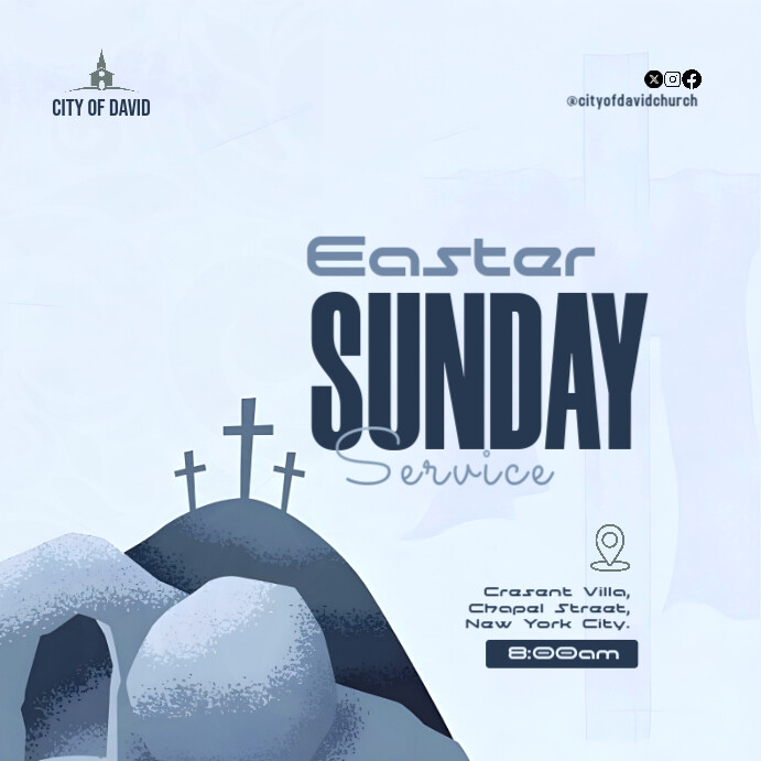 Professional easter sunday flyer2025 Template | PosterMyWall