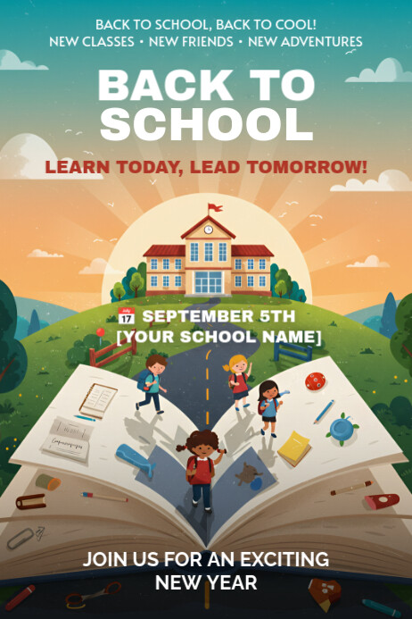 Professional Editable Back To School Poster – Printable Designs For ...