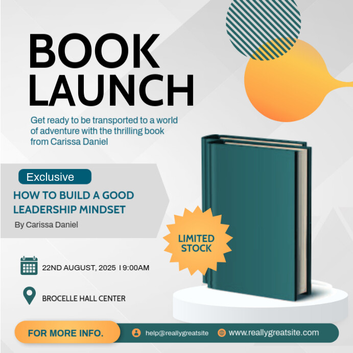 Professional Editable Book Launch Announcement Flyer Instagram Post ...