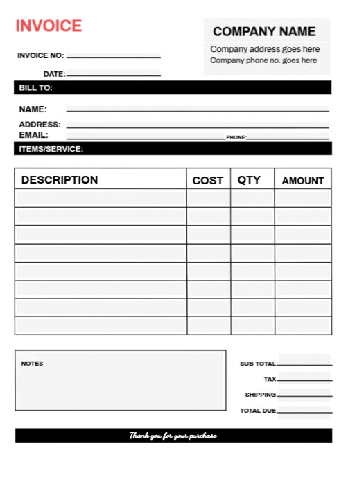 Professional Editable Business Invoice & Cash Memo A4 Template ...