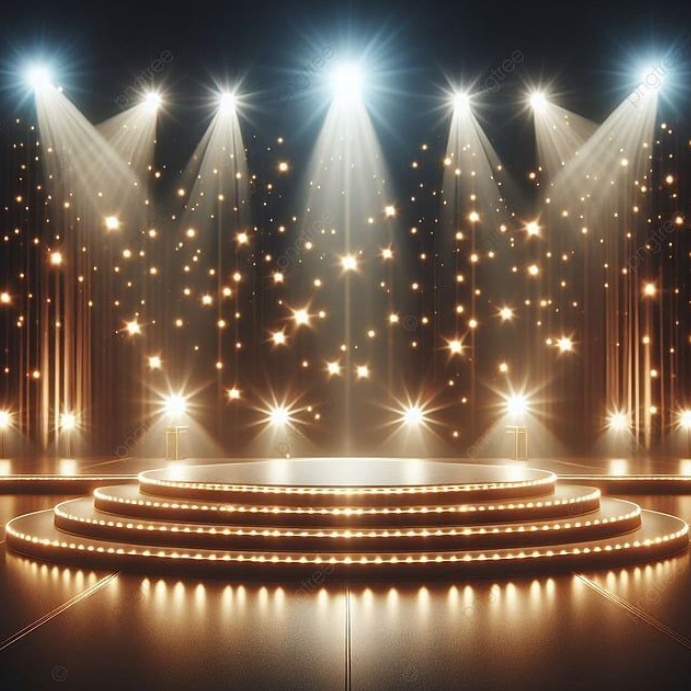 Plantilla de Professional Elegant Golden Stage Spotlight Background ...