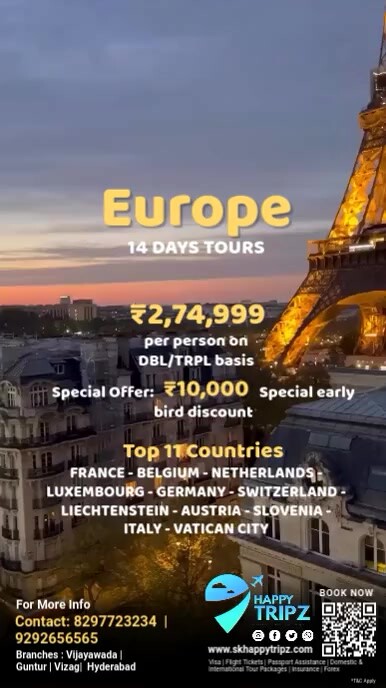 Professional Europe Instagram Reel Template | PosterMyWall