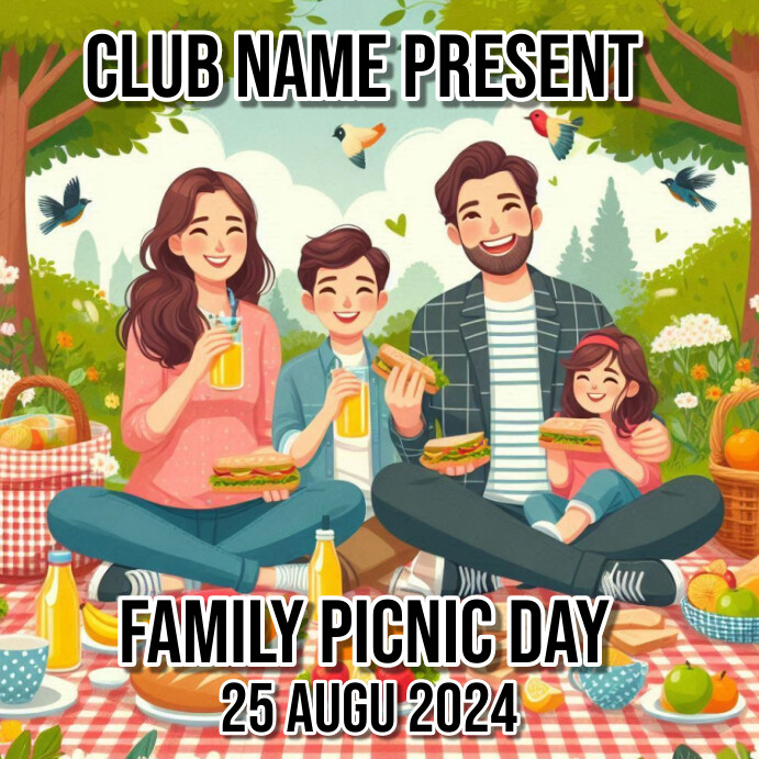 Professional Family Picnic Day Instagram Post Templat | PosterMyWall